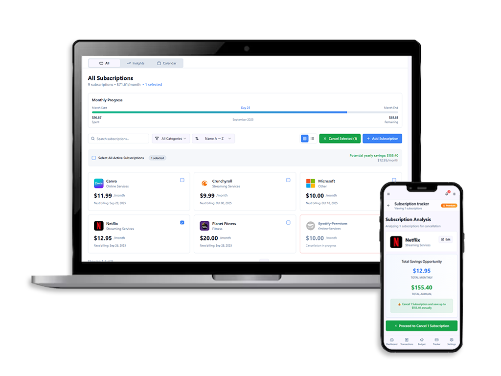 Unsubby | Easily Cancel All Your Subscriptions Online